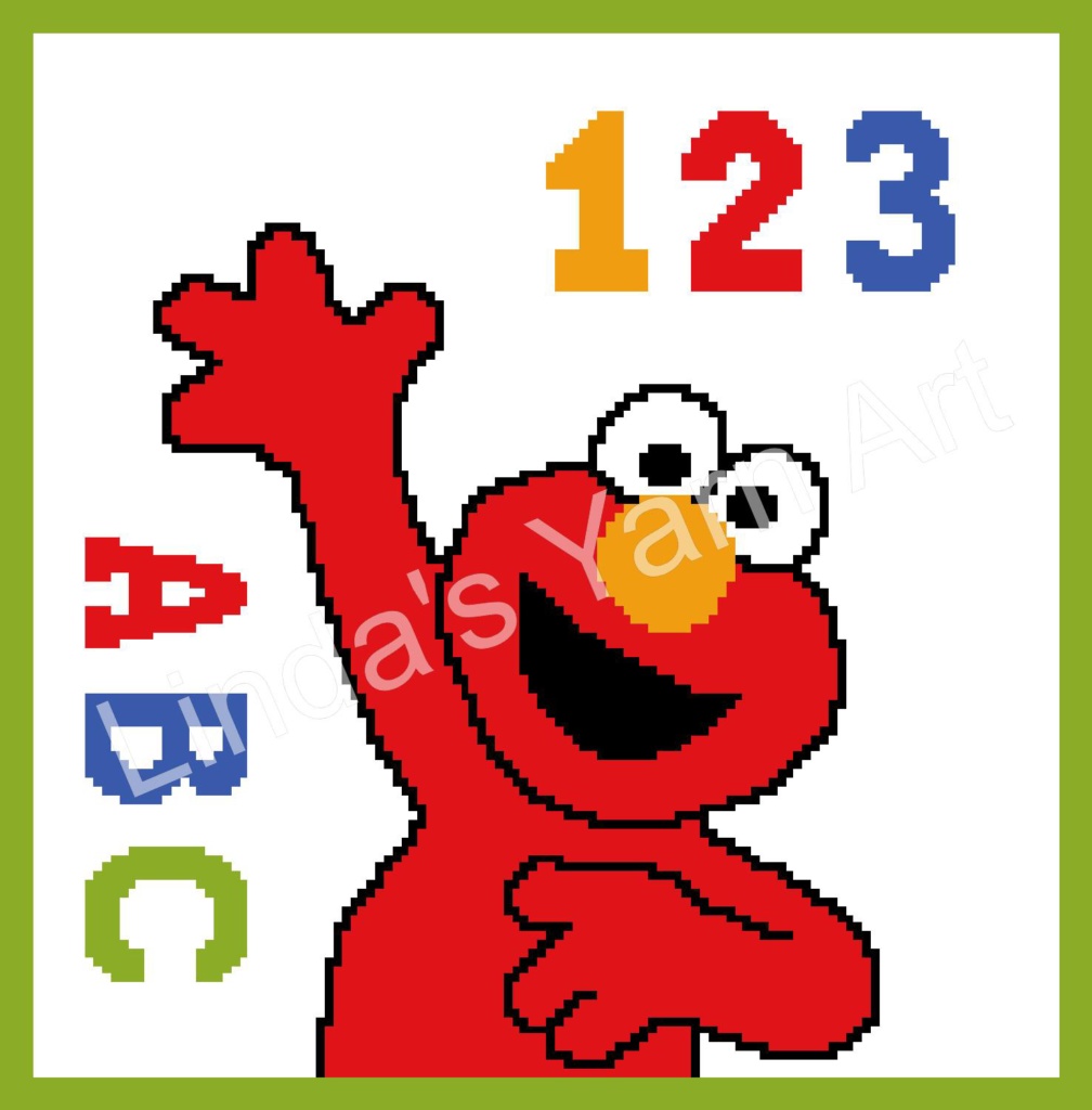 Elmo 123 ABC – Linda's Yarn Art